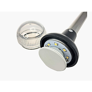 Pactrade Marine Boat LED All Round Anchor Plug-in Light Pole 24" Collar USCG SS