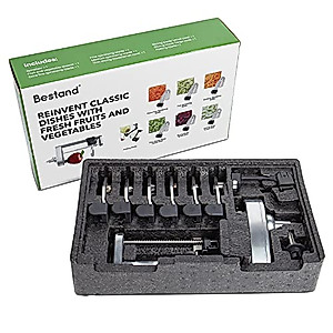 Bestand Spiralizer Attachment Compatible with KitchenAid Stand Mixer Packed with Peel, Core and Slice, Vegetable Slicer (Not KitchenAid Brand Spiralizer) (7 Blades)