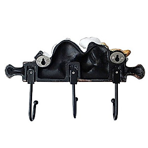 KiaoTime Fat Chef Decor Cute Home Kitchen Restaurant Bakery Decorative Chef with Bread Figurine Wall Hooks Oven Gloves/Hat/Cap/Coat/Apron Wall Mount Rack Hook Hanger