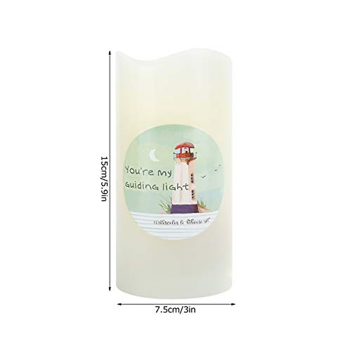 ViaGasaFamido LED Electronic Candle LightNovelty Lighting Flameless Candles Flameless Projector Candle LightCandle Rotating Night Light for Living Room Garden Home Table Decoration