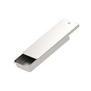 Empty Slide Top Rectangular Metal Tin Containers for Candies, Jewelry, Crafts, Pills, Lip Balm, Storage Kit(80x34x10mm,Silver) (AMX2X09PYFUS)
