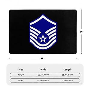 Air Force Master Sergeant 1st SGT Diamond Rank Area Rug Living Room Bedroom Kitchen Sofa Bedside Carpet Floor Mats 36"X24"