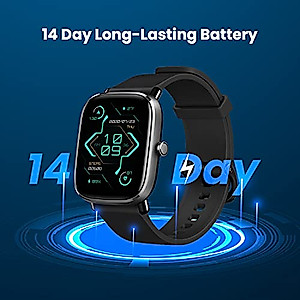 Amazfit GTS 2 Mini Smart Watch for Men Android iPhone, Alexa Built-in, 14-Day Battery Life, Fitness Tracker with GPS & 70+ Sports Modes, Blood Oxygen Heart Rate Monitor, 5 ATM Water Resistant-Black