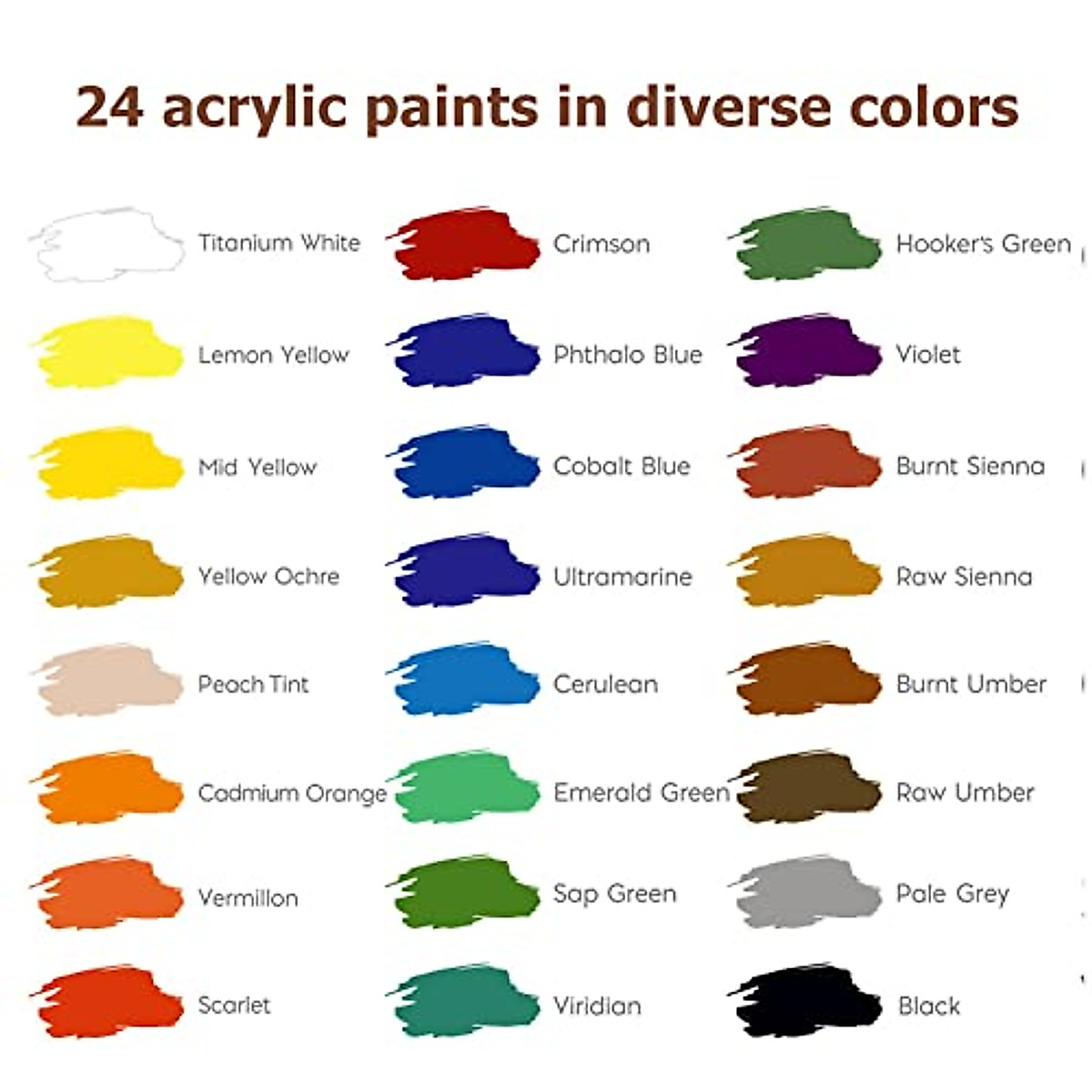Acrylic Painting Supplies, Acrylic Paint Set Safe Easy Coloring Waterproof User Friendly for Artist