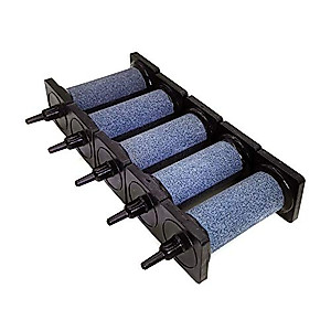 ALEGI Aquarium Air Stone Cylinder Bubbler with Plastic Shield for Hydroponic, Fish Tank (A3080 5pcs)