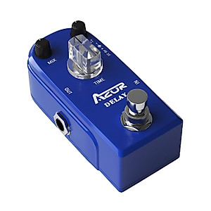 AZOR Pedal Power Adapter with Guitar Dealy Pedal, Vintage Analog Delay Guitar Effect Pedal with True Bypass Pedal, Vintage Analog Delay Guitar Effect Pedal with True Bypass
