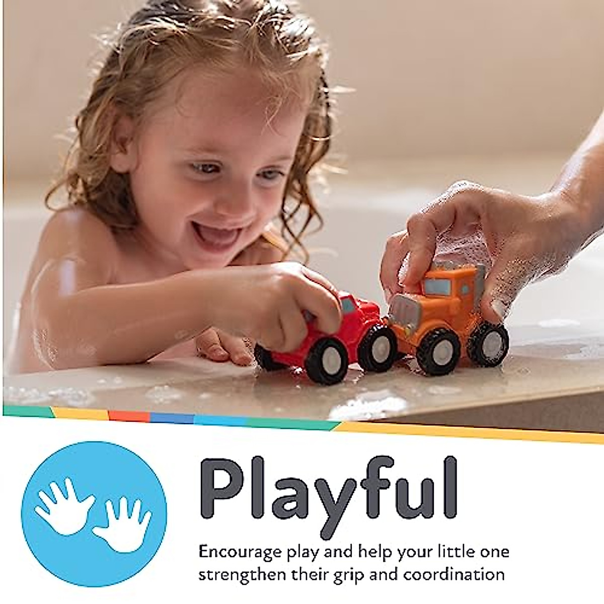 Nuby Squirt Wheels Baby Bath Toys - Baby Essentials - 4-Count