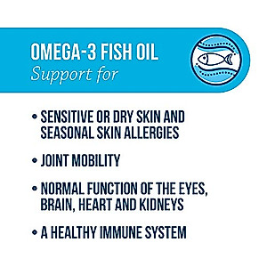 Free Form Snip Tips Omega-3 Fish Oil Liquid Supplement for Medium & Large Dogs, 250 Count