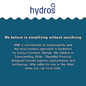 Hydros Water Filter Pitcher - 64 oz Water Pitcher - Powered by Fast Flo Tech - Dishwasher Safe - 60 Second Quick Fill-Up - BPA Free Water Filter - 8 Cup Capacity - Grey