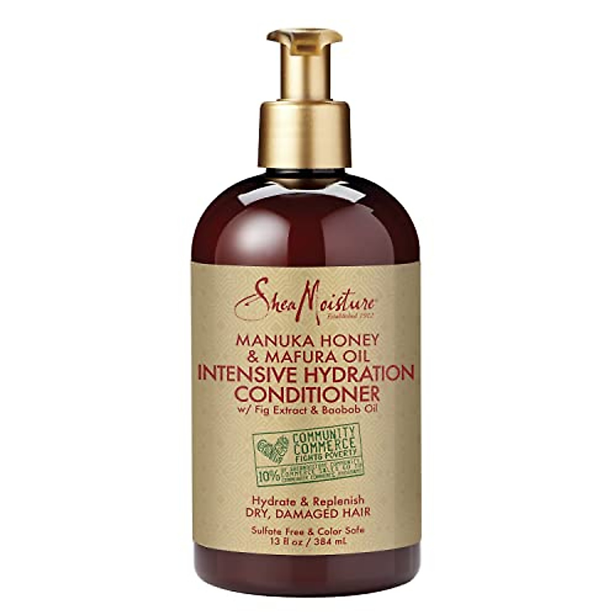 SheaMoisture Conditioner Intensive Hydration for Dry, Damaged Hair Manuka Honey and Mafura Oil to Nourish and Soften Hair 13 oz
