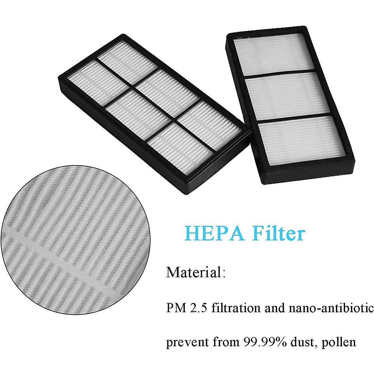 MZY LLC 12 Pack Hepa Filter Filters Replacement For irobot Roomba 800 900 series 860 870 871 880 960 980 Robotic Vacuum Parts