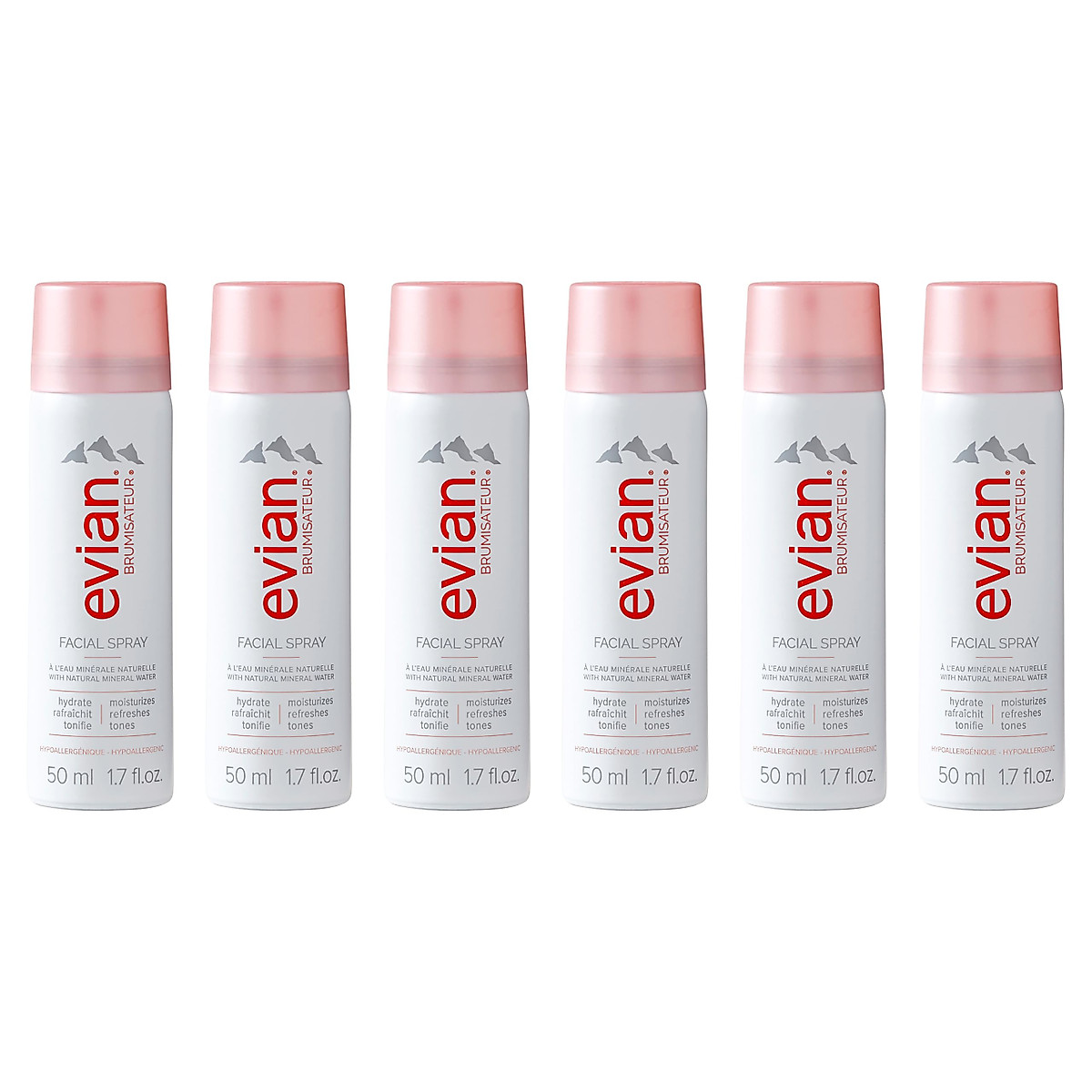 Evian Facial Spray, 1.7 oz. Travel 6-Pack