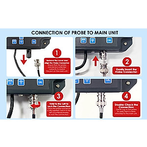 Smart Water Quality Tester, 6-in-1 WiFi pH Meter Monitor pH/EC/TDS/Salinity/SG/Temperature Tester with Easy Calibration 24Hrs Online APP Monitoring for Hydroponics, Aquariums, Saltwater & Seawater