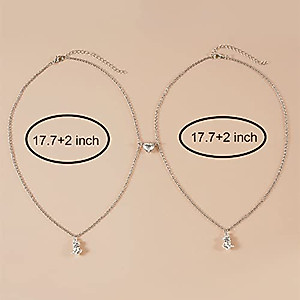 Palotay Friendship Butterfly Necklace for 2 Best Friend Matching Necklace Butterfly Pendant Necklace BFF Long Distance Silver Gold Necklaces for Women Sister Teen Girls Gifts Dinosaur