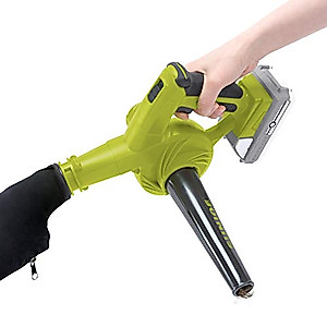 Sun Joe 24V-WSB-LTE 24-Volt iON+ 185 MPH 105 CFM Cordless Workshop Blower/Vacuum Kit w/ 2.0-Ah Battery, Charger, and 2 x Dust Bags