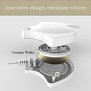 Carefree Fish Manta Ray 1.5W Mini Air Pump with Accessories Tube and Tiny Air Stone Quiet Aerator Kit for Fish Tank 0.5-15 Gallon Fish Bowl Oxygen Pump