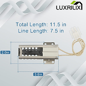 Flat Igniters 5303935066 Gas Range Oven Igniter Replacement for Electrolux Frigidare Kenmore Gibson Tappan WB2X9998 Norton-501A AP2150412 PS470129 WCI-5303935066 41-204 IGN-4 IGN-5 IGN-8 5303937521