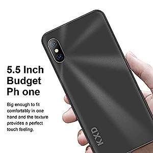 KXD 6A Unlocked Cell Phone | 3G Smartphone | 5.5” Full-Screen Display | 2500mAh Battery | 8MP + 5MP Camera | Dual SIM Android Phone | 8GB ROM | US Version | Black