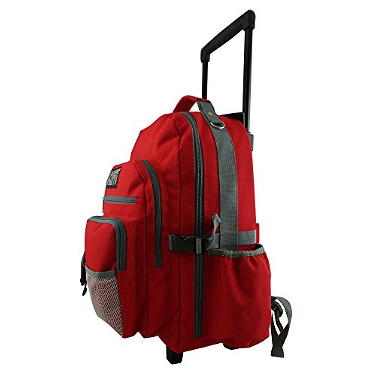 K-Cliffs Heavy Duty Rolling Backpack School Bookbag with Wheels Deluxe Wheeled Daypack