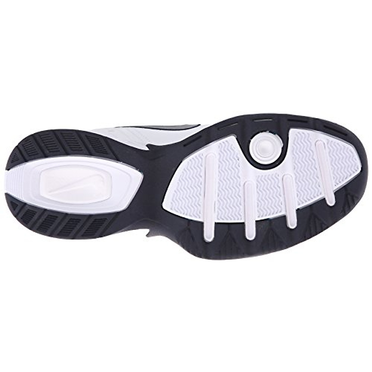 Nike Men's Air Monarch IV Walking Shoes, White/Metallic Silver/Navy, Size 12