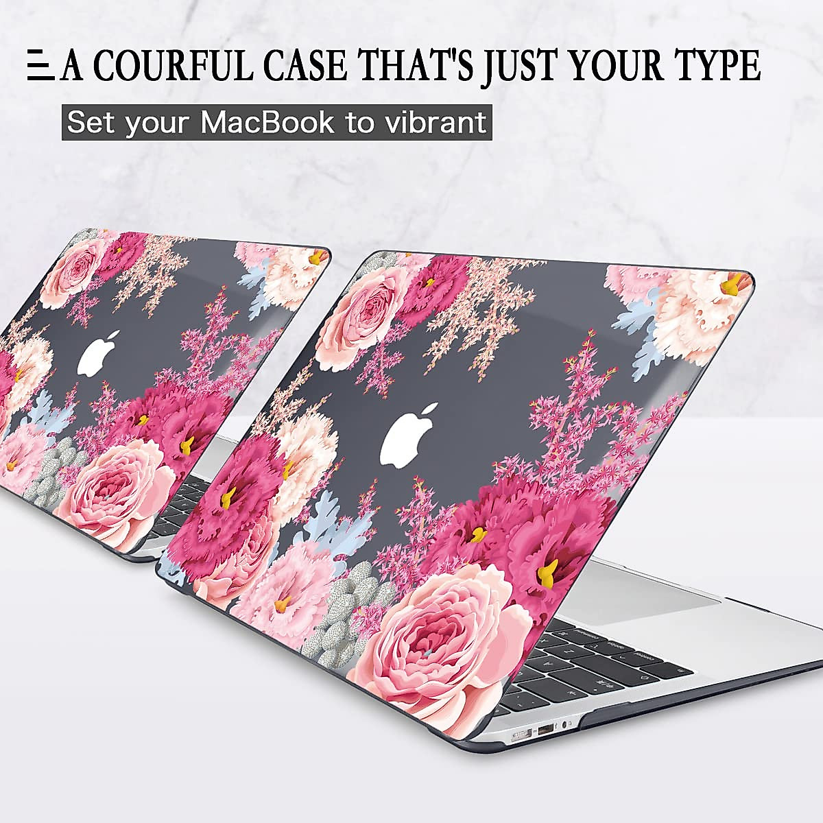 CISSOOK Floral Case for 2010-2015 2017 MacBook Air 13 inch Case Model A1466/A1369, Plastic Hard Shell Case & Keyboard Cover & Screen Protector for Old MacBook Air 13.3" No Touch ID, Gorgeous flowers