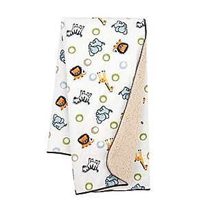 Bedtime Originals Jungle Buddies Velour Sherpa Blanket , Original Version , 30x40 Inch (Pack of 1)
