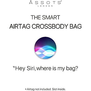 ASSOTS Genuine Leather Crossbody Bag for Women – Triple Zip Crossover Purse Travel Bag Fits iPad Pro 11” (AGATHA - Black Pebble Grain)