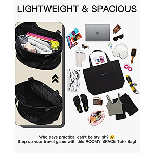 SATIN SAINT lifestyle Large Tote Bag for Women, Travel Tote Bag, Laptop Bag Handbag, Shopping Bag, Lightweight Shoulder Bag for Yoga Gym