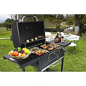 Royal Gourmet CD2030AN 30-Inch Charcoal Grill, Deluxe BBQ Smoker Picnic Camping Patio Backyard Cooking, Black