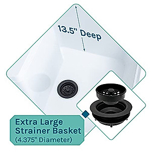 White Utility Sink by JS Jackson Supplies, Tehila Luxe Laundry Tub, Matte Black Pull-out Sprayer Faucet, Soap Dispenser