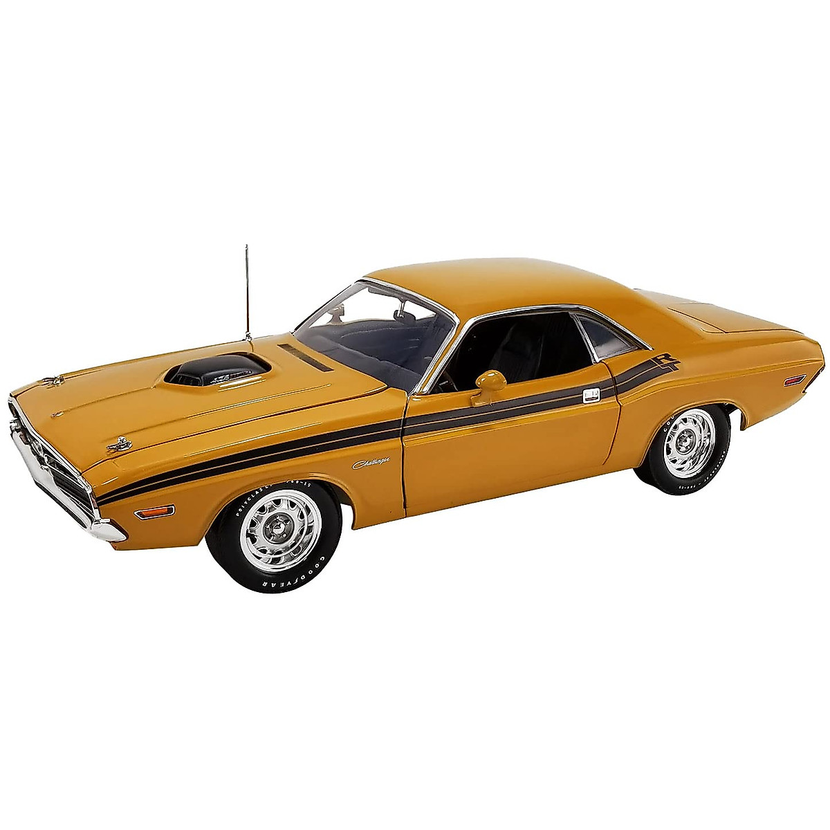 1971 Challenger R/T Hemi Butterscotch Orange with Black Stripes Limited Edition to 462 Pieces Worldwide 1/18 Diecast Model Car by Acme A1806023