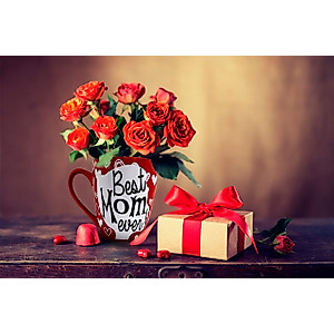 KINREX Best Mom Ever Mug – Valentines Day Gifts Mothers Day Gifts Coffee Cup for Women, Mother, Grandmother, Parent, Gift for Christmas, Birthday, Thanksgiving, Red, 12 oz. Novelty Tea Cups