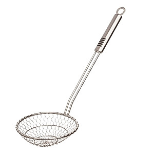 Helen’s Asian Kitchen Spider Strainer, All Stainless Steel, 5-Inch Strainer Basket With 10.25-Inch Handle