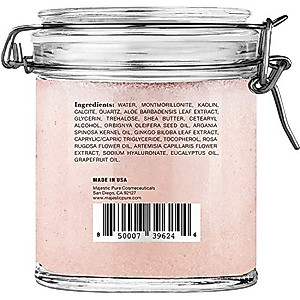 MAJESTIC PURE Himalayan Clay Mud Mask for Face and Body Exfoliating and Facial Acne Fighting Mask - Reduces Appearance of Pores, 10 oz