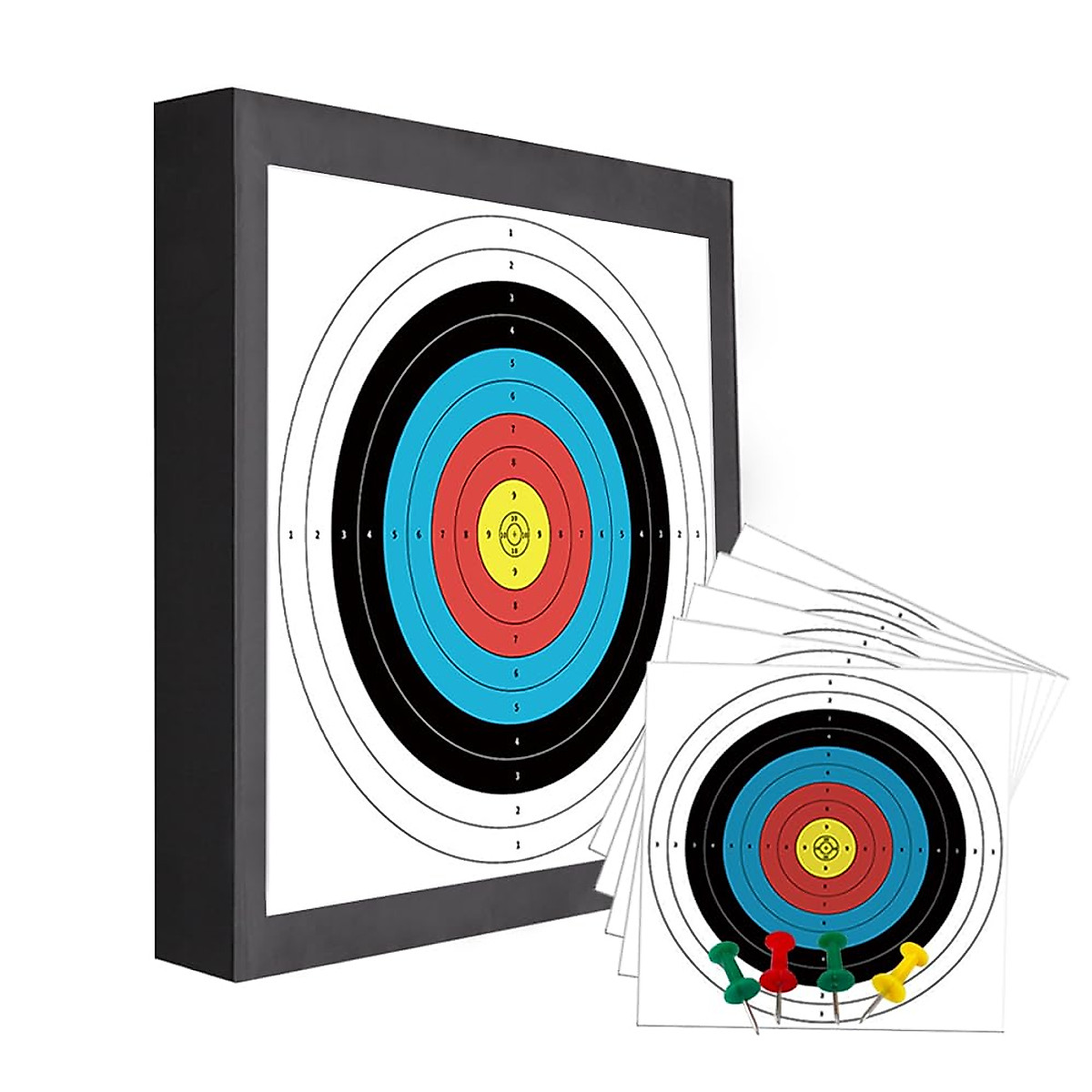 - QI HUO JU - Archery Target for Backyard Adult Portable EVA Foam Bow Targets High-Density Arrow Practice Target for Youth Indoor Outdoor Shooting (EVA Target)