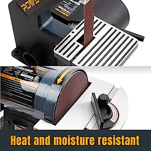 POWERTEC 111290 1 x 30 Inch Sanding Belts, 80 Grit Aluminum Oxide Belt Sander Sanding Belt for WEN 6515T/ Bucktool Belt and Disc Sander, Woodworking, Metal Polishing, Knife Sharpening, 10PK