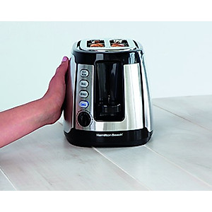 Hamilton Beach Keep Warm 2 Slice Toaster, Silver with Black (22811)