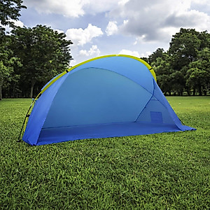 Easiest Beach Tent, Sun Shade Canopy 'Venus': Provide UV Protection for Your Family. Waterproof Shelters For Rain & Pacific Breeze, Easy Up Canopies, Sports Cabana Tents, Roadtrip Sunshade Shack. Blue