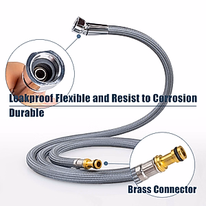 Kitchen Faucet for 150259 Moen Replacement Parts, Pull Down Hose, Sink Sprayer Replacement, Compatible With Moen Parts 187108 Reflex, Brass Connector, 68 Inches