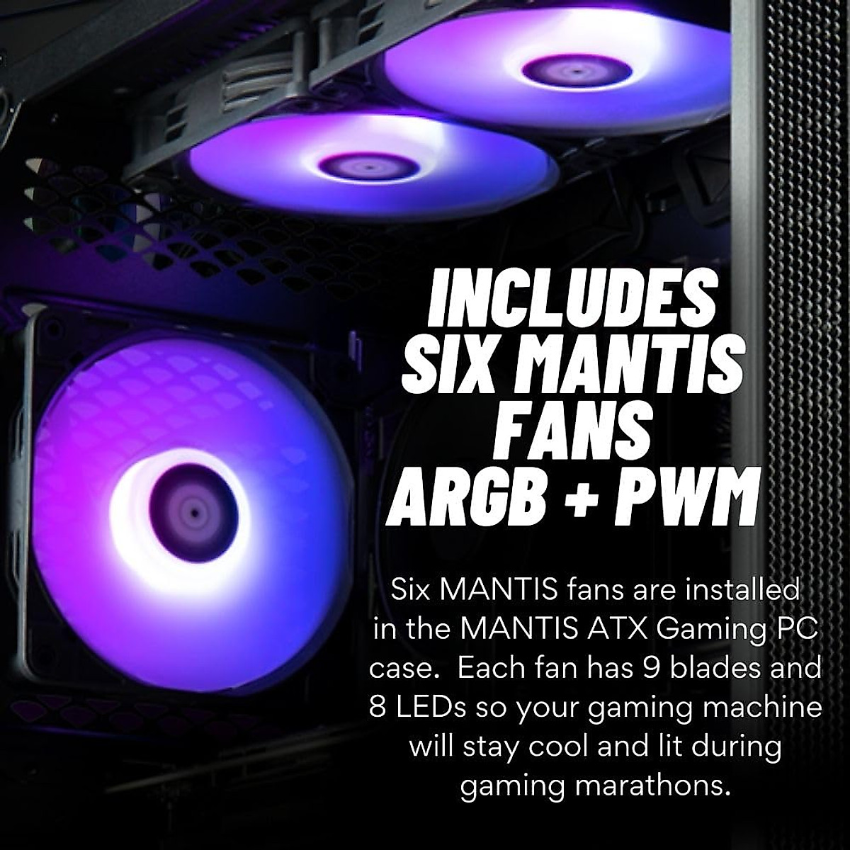 Mantis V2 Gaming PC Desktop - NVIDIA GeForce RTX 4070 TI Super, Intel 24-Core i9-14900KF Processor, WaterCooled, 32GB DDR5 RAM, 1TB NVMe SSD + 3TB HDD, WiFi, Windows 11 Home - RGB Gamer Computer