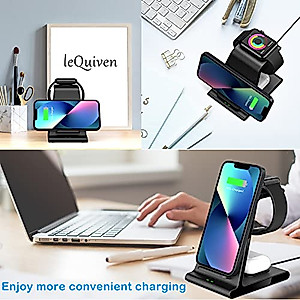 Wireless Charger for iPhone 14 Pro, Wireless Charging Station Compatible with iPhone 14 Pro Max 13 12 11 Series, iWatch Charger for Apple Watch 8 7 SE 6 5 4 3 2 1, Airpods Pro 2/Airpods 3rd Generation