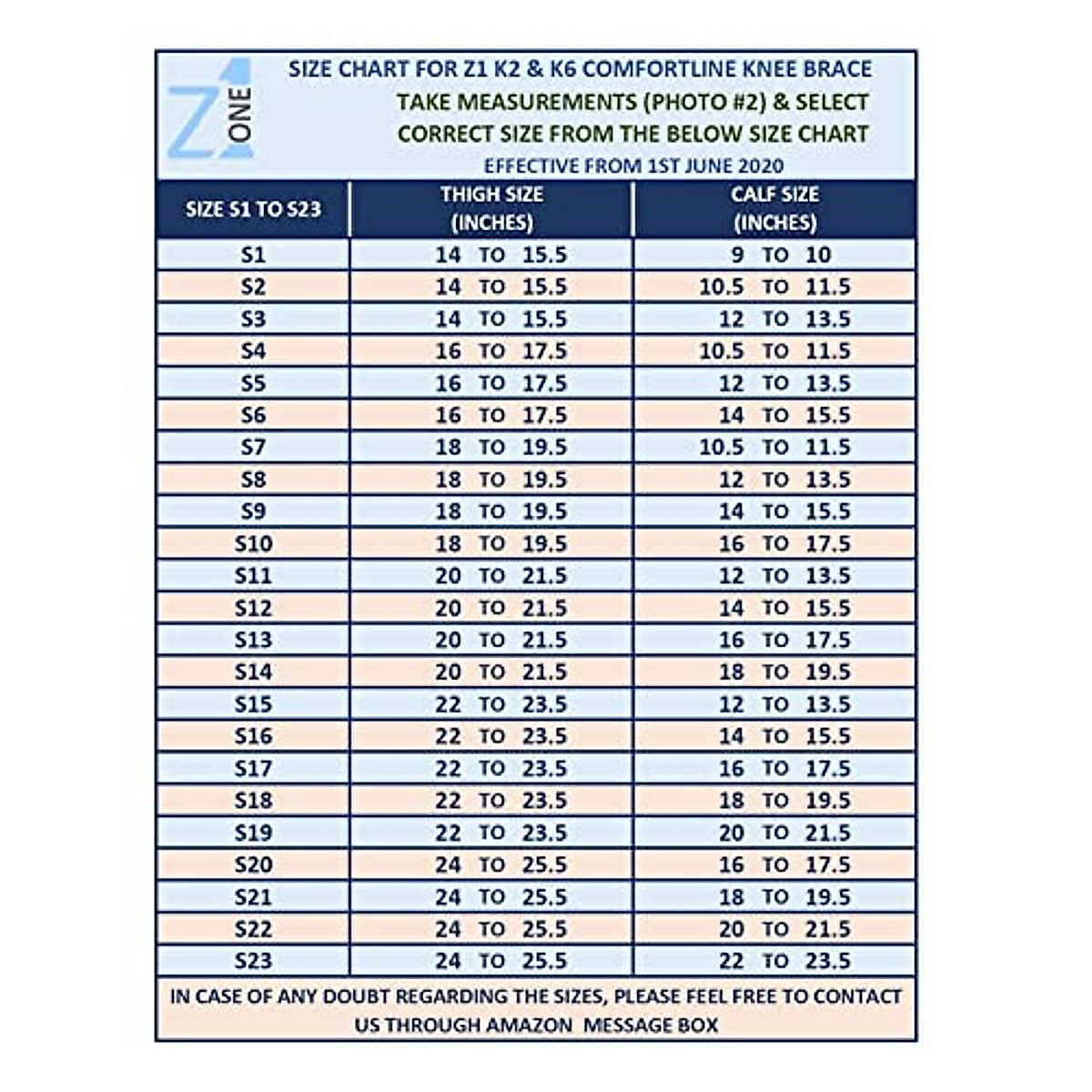 Z1 K2 Knee Brace –Best Knee Brace for ACL/Ligament Injuries/Sports Injuries, Arthritis (OA) & Preventive Protection & Relief from Knee Joint Pain/Degeneration- Men & Women S23(T=24-25.5"/C=22-23.5")