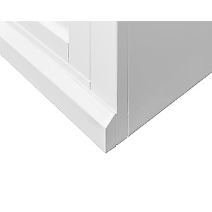 Martin Furniture Modern Wood Lower Doors Bookcase, Office Bookcase, Office Shelving, Office Storage, Fully Assembled, White