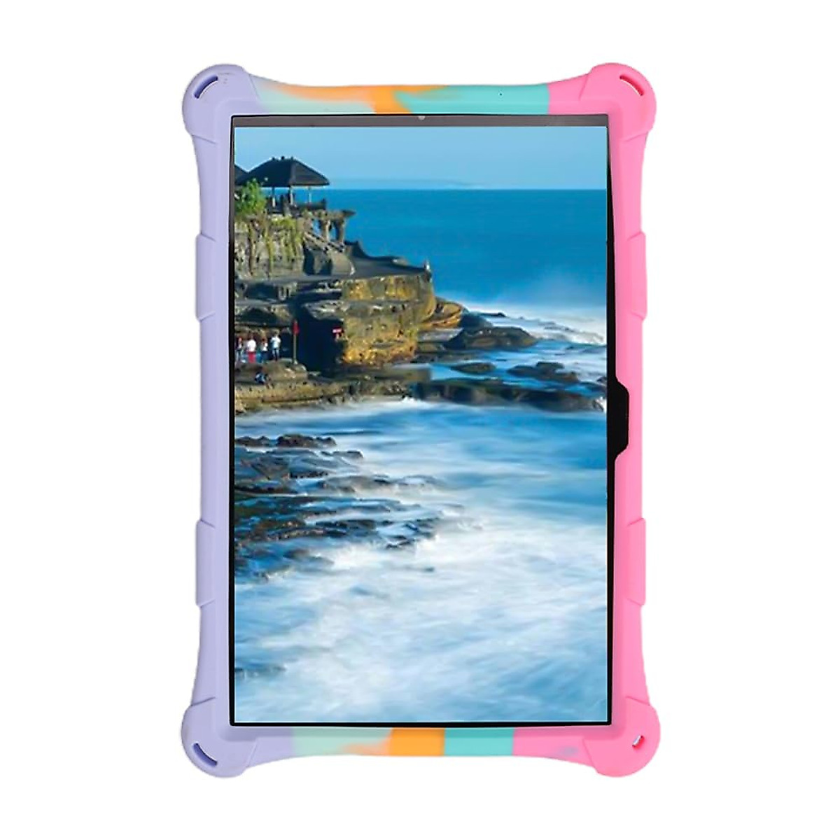 AIJAKO 10.4 Inch Silicone Case for TECLAST T40S Tablet, Protective Cover with Multi-Viewing Angles Stand Pencil Holder for TECLAST T40S/TECLAST T40 Pro/TECLAST T40/TECLAST T40 Plus/T40 5G, Pink Purple