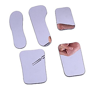 5Pcs/Set 2 Sided Pofessional Dental Occlusal Photographic Mouth Mirror Rhodium Dental Plated Glass Intraoral Photo Reflector