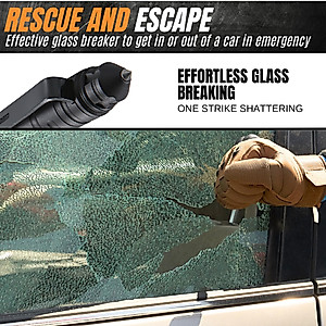 The Atomic Bear Defender Pen with Stylus - Tactical Pen for Self Defense – Emergency Window Breaker – Ballpoint EDC Pens for Tactical Gear – 2 Black & 1 Blue Ink Cartridges