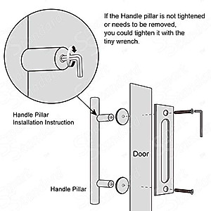 SMARTSTANDARD 2PCS 12" Pull and Flush Barn Door Handle Set, Large Rustic Two-Side Design, for Gates Garages Sheds Furniture, Black, Square