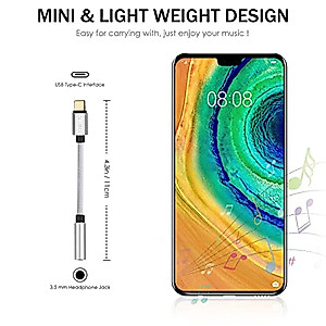GLUBEE USB C to 3.5mm Audio Adapter 96 KHz Hi-Res Type C to 3.5mm  DAC of Type C to Aux Compatible with Galaxy X6/F13/S20 FE Pixel 6/5 Pad Pro/MacBook and More USB-C Devices (3 Pcs, Silver)