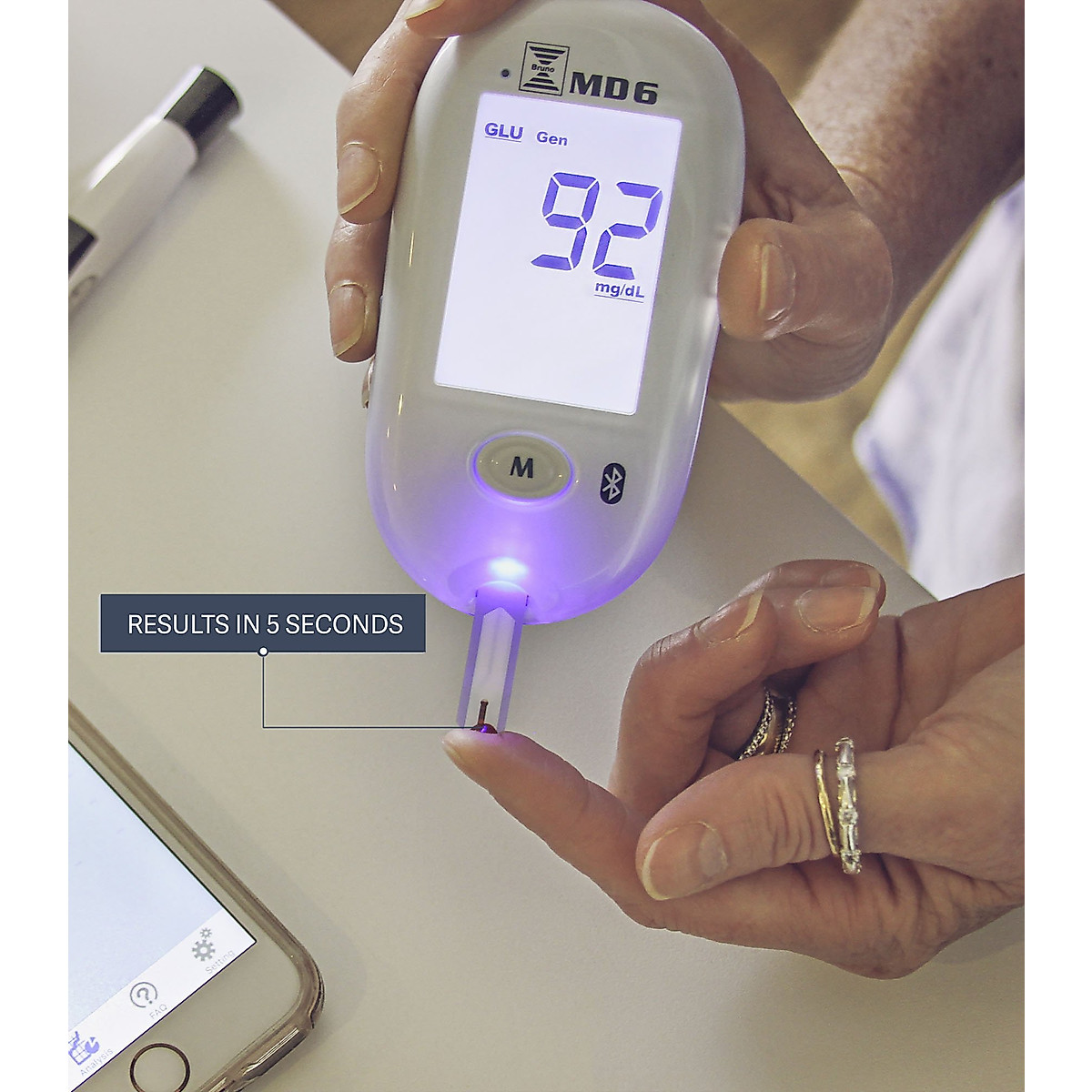 Bruno MD Pharma MD6 Blood Glucose Test Strips (50 Count)