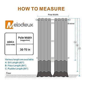 Melodieux Black Geometric Style Room Darkening Grommet Curtains for Living Room Dining Room Bedroom, 52 by 84 Inch, 2 Panels